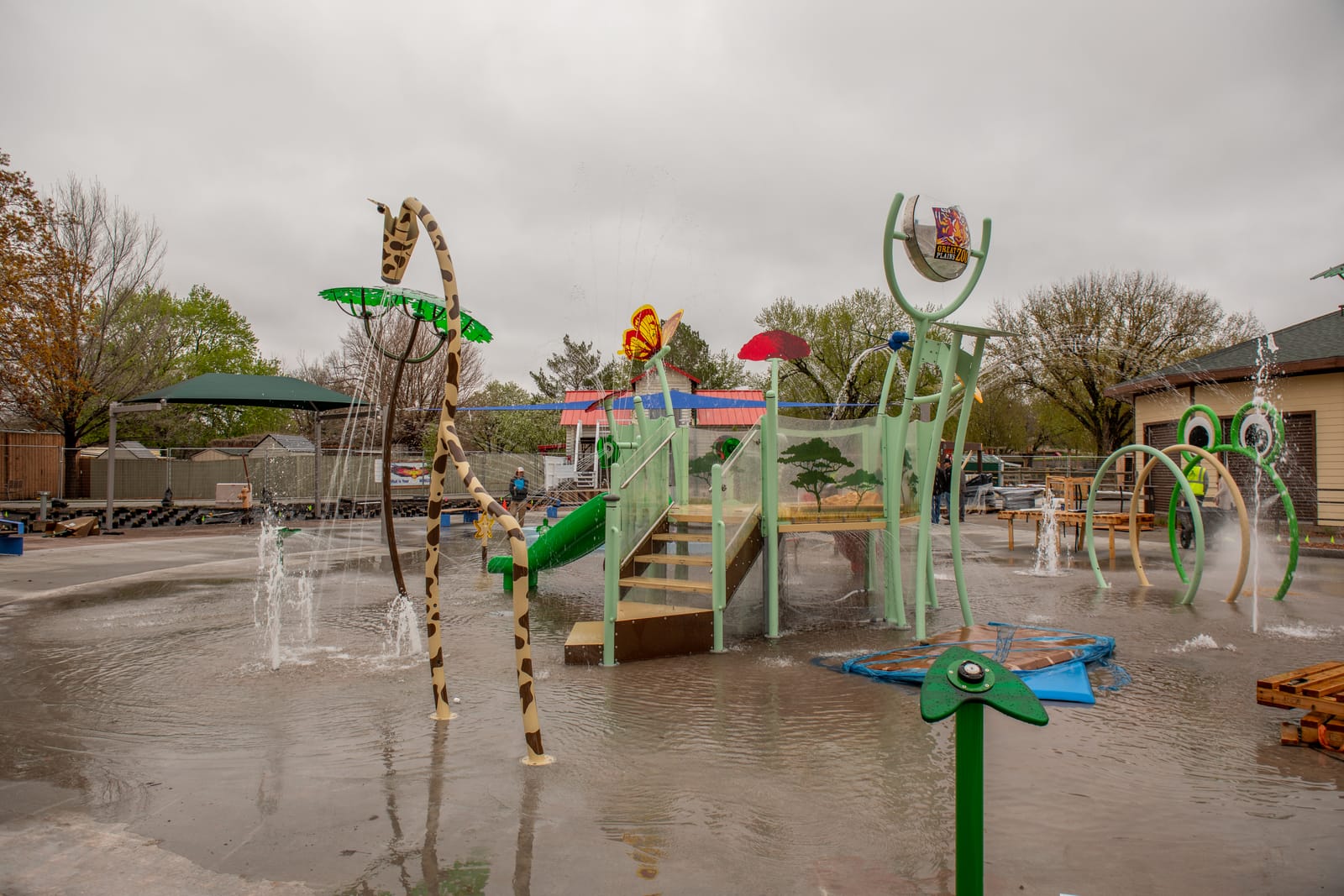 Get a look at the zoo's new splash pad